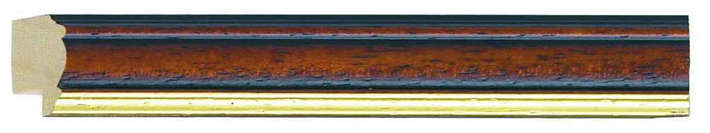 ANTIQUE WOOD WITH GOLD LINE